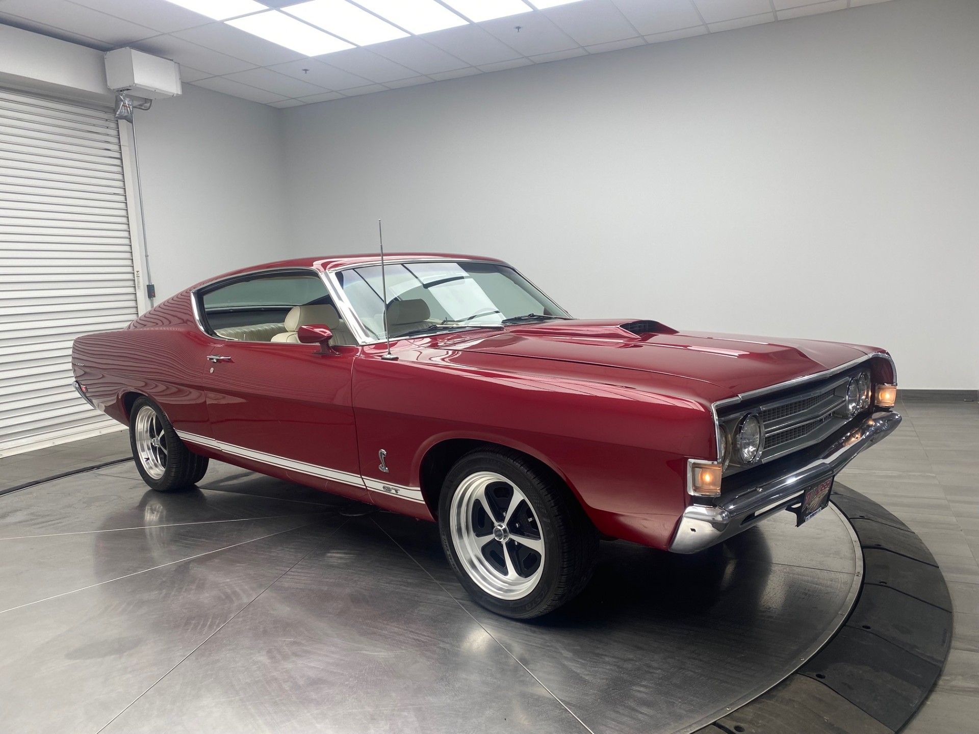 (SOLD) 1969 Ford Torino GT Sportsroof “R Code” 428 Cobra Jet, Royal Maroon Paint, White Vinyl ...