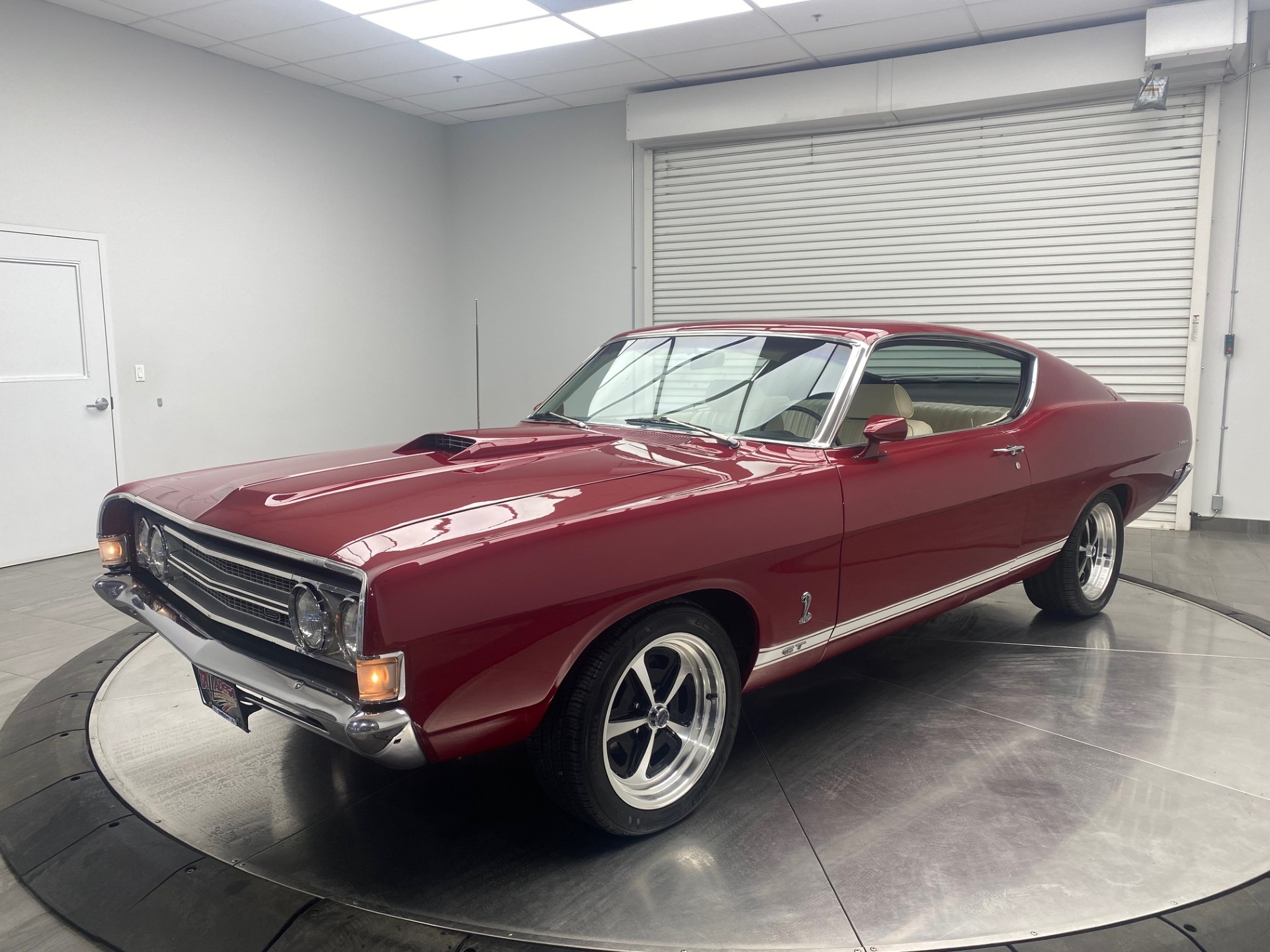 (SOLD) 1969 Ford Torino GT Sportsroof “R Code” 428 Cobra Jet, Royal Maroon Paint, White Vinyl ...